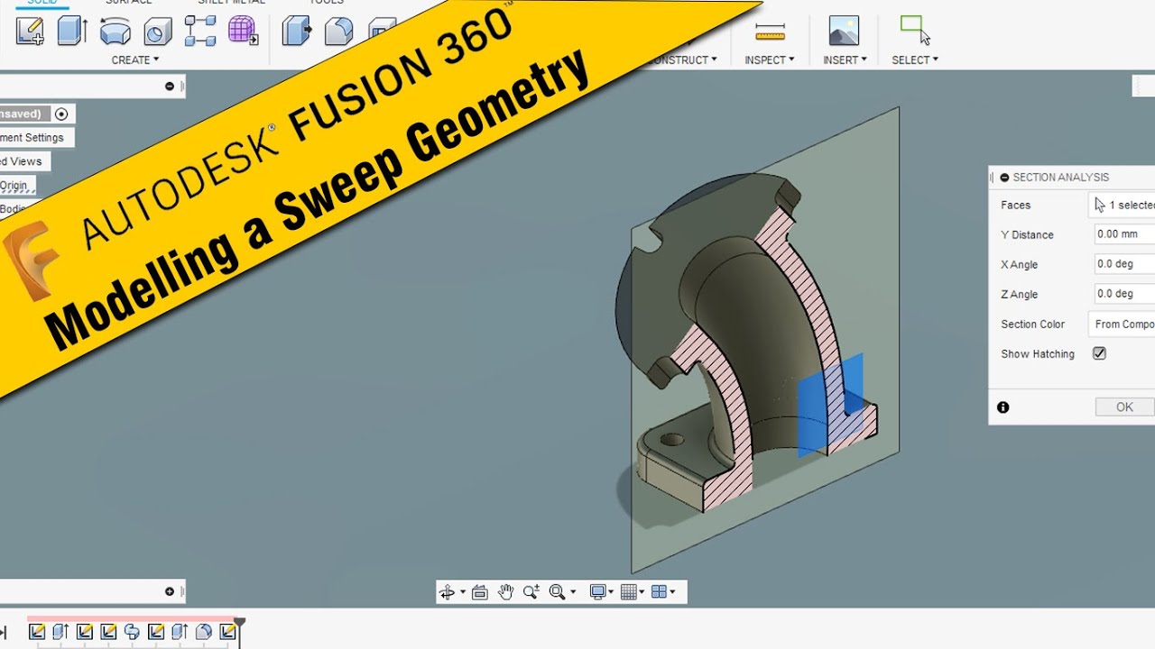 Sweep & Section Command in Fusion 360 I Tutorial for Beginner I Product ...