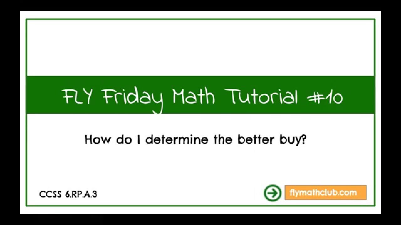 How do I determine the better buy? - YouTube