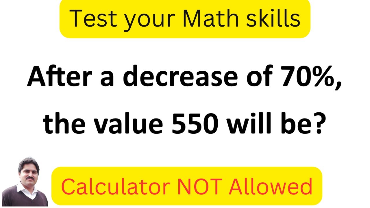 Basic Percentage Question || FPSC || PPSC - YouTube