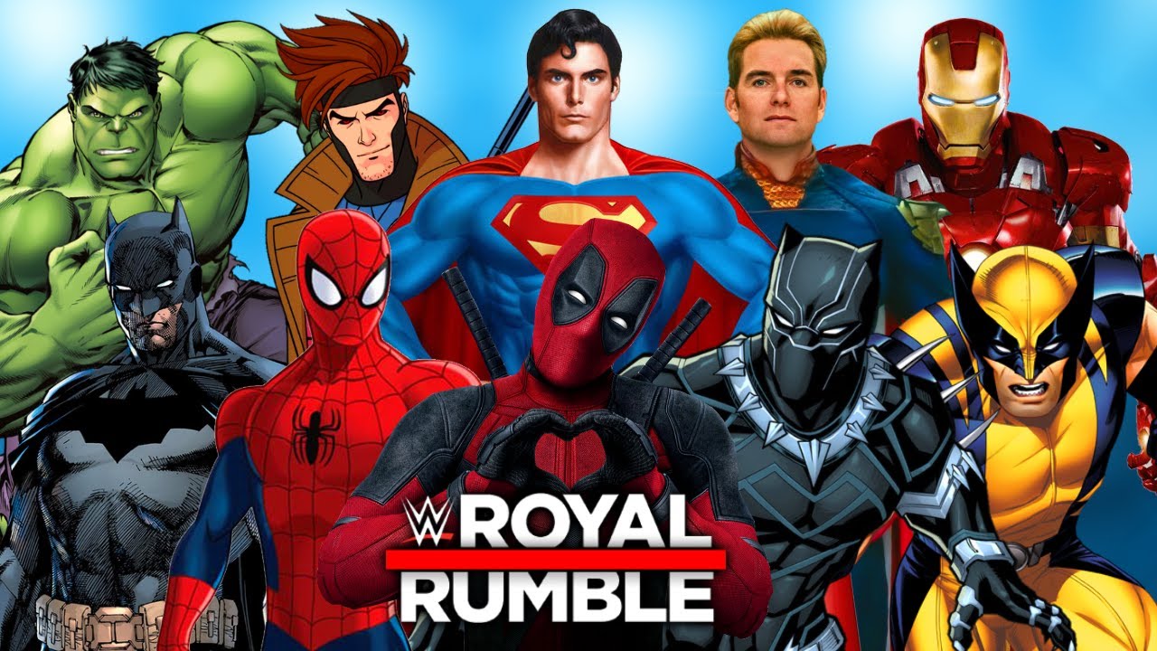 WWE 30 Man Royal Rumble - MARVEL / DC Edition (WWE 2K24 Gameplay) - YouTube