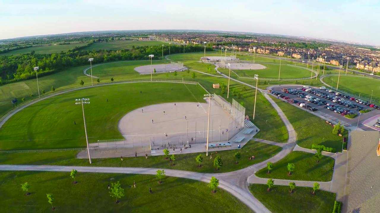 Baseball Game - Sesquicentennial Park - Aerial - Drone - brampton - YouTube
