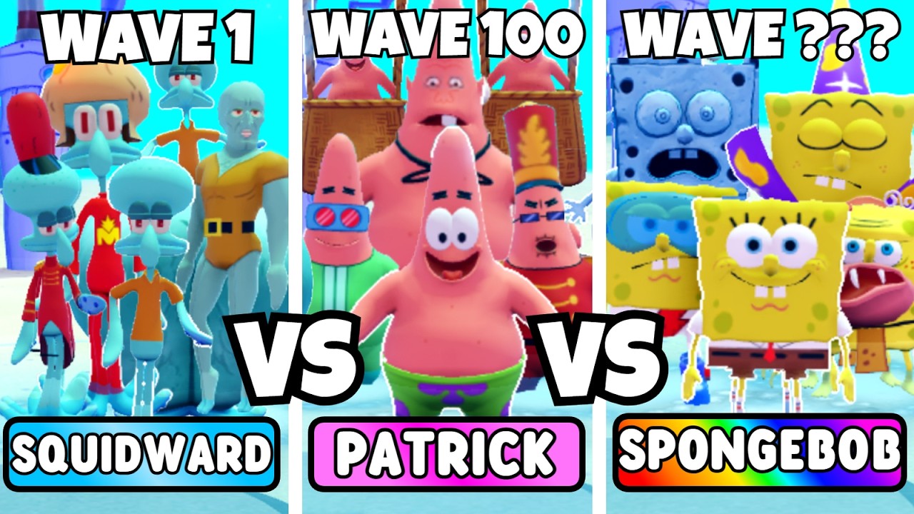 SPONGEBOB VS PATRICK VS SQUIDWARD! (SpongeBob Tower Defense) - YouTube