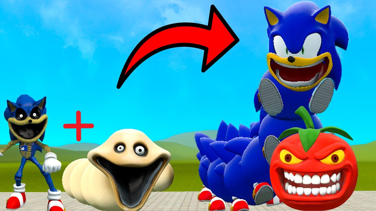 EVOLUTION OF NEW ROBLOX HUNGRY SONIC WORM In Garry's Mod! - YouTube