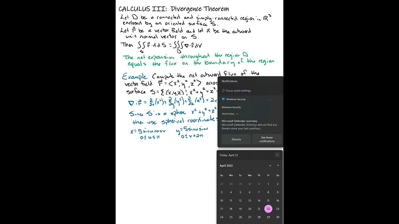 Calculus III: Divergence Theorem - YouTube