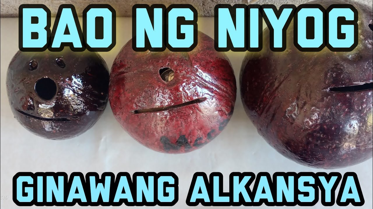 PAANO GUMAWA NG ALKANSYA GAMIT ANG NIYOG - YouTube