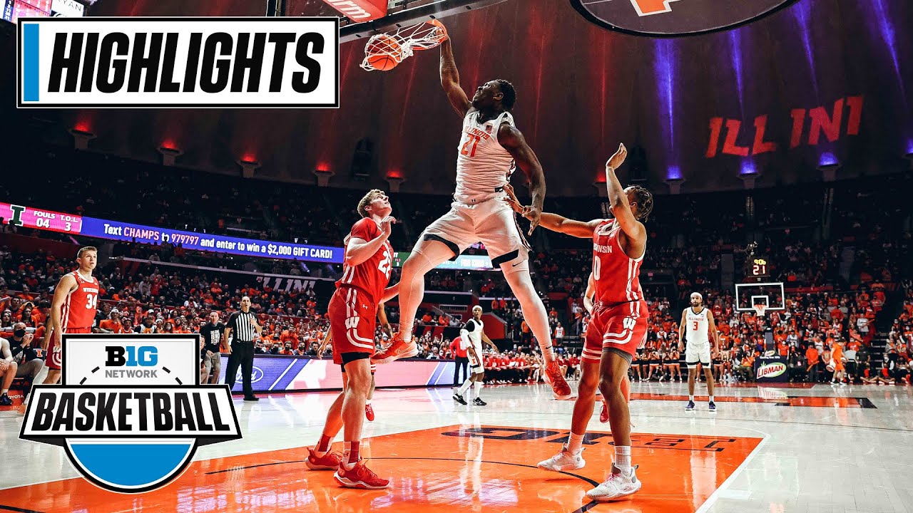 Wisconsin at Illinois | Big Ten Men's Basketball | Highlights | Feb. 2 ...