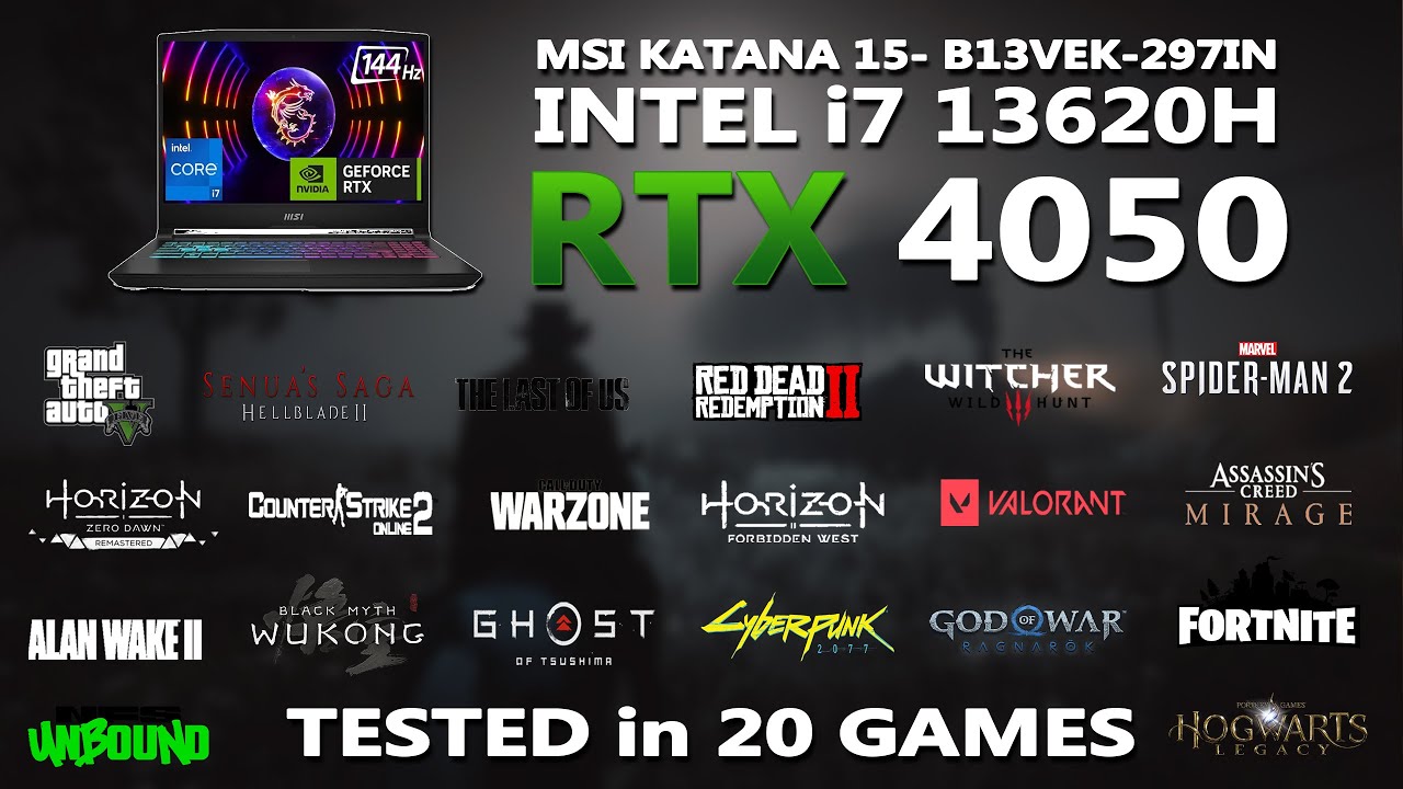 MSI KATANA 15- i7 13620H + RTX 4050 Gaming Benchmark Test | Tested in ...