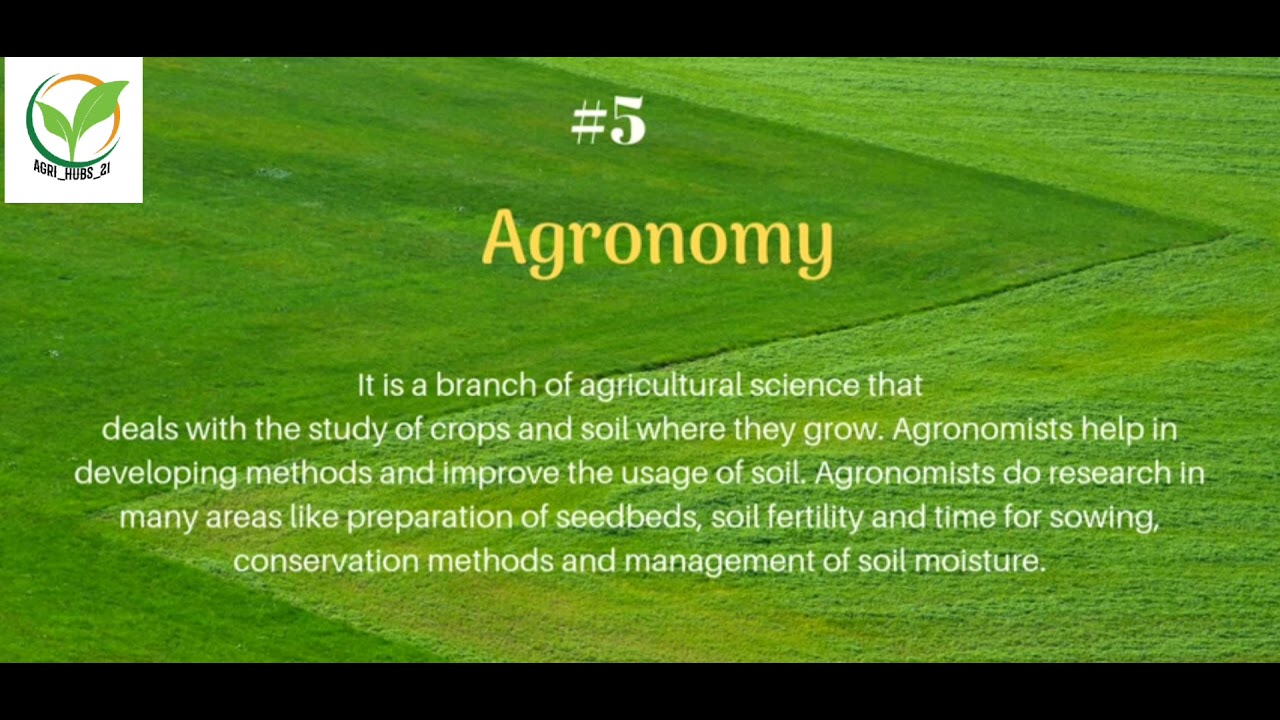 Top 10 Careers in Agriculture Science - YouTube