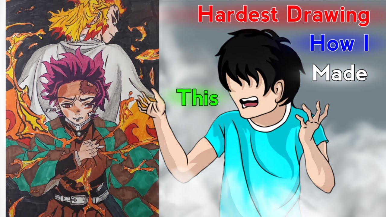 "Hardest Demon Slayer Drawing Ever! | Tanjiro & Rengoku" - YouTube