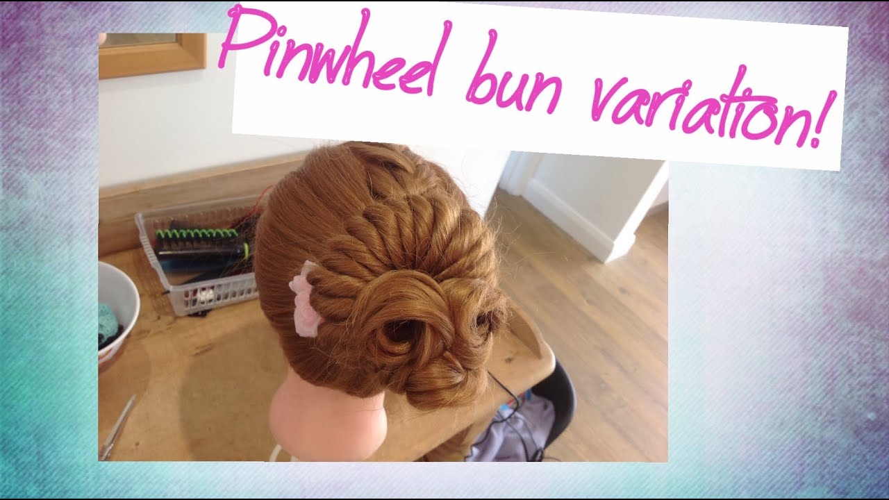 Pinwheel bun hairstyle/variation! - YouTube