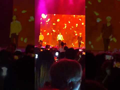 Pentagon performing Havana in New York City (Jinho, Kino, Hongseok, Yeo One),