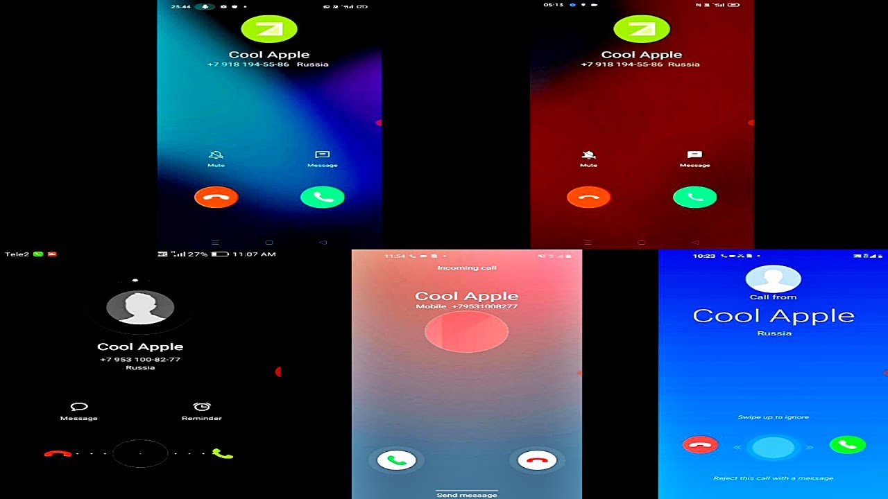Different incoming calls/ screen calls recordings - YouTube