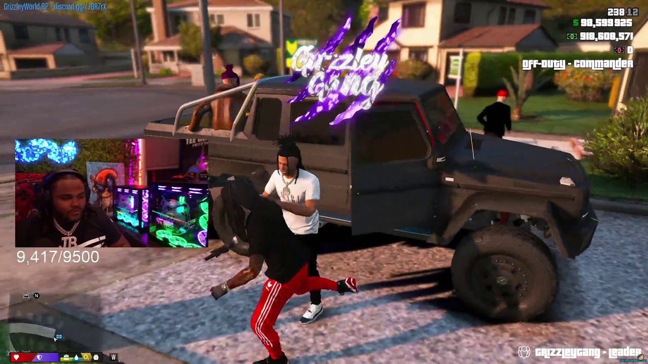 Tee Grizzley Sliding WIth Gang! | Grizzley World RP - YouTube