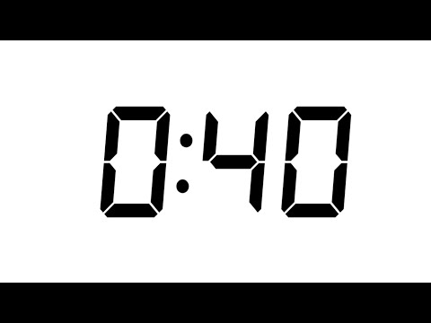 40 Seconds countdowntimer white and black screen