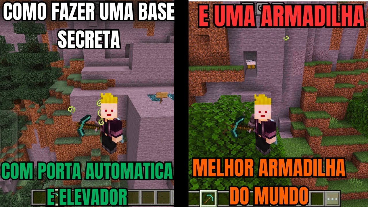 [PASSO A PASSO] como fazer uma BASE SECRETA no MINECRAFT - YouTube