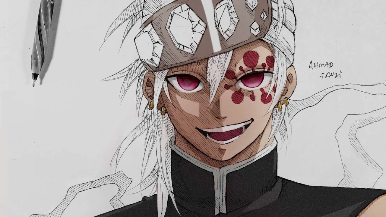 How to draw UZUI TENGEN - Demon Slayer Season 2 EASY!!!!! - YouTube
