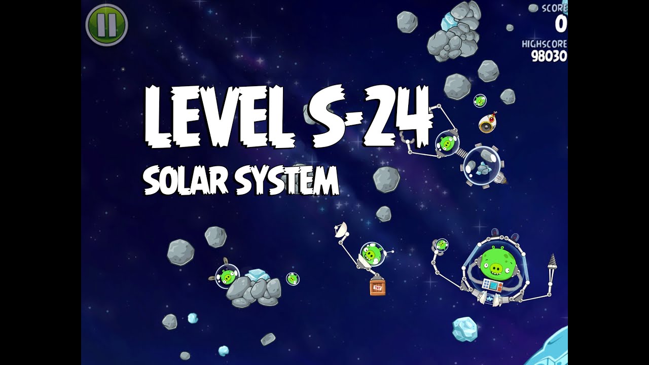 Angry Birds Space S-24 Solar System Bonus Level Walkthrough 3-Star ...