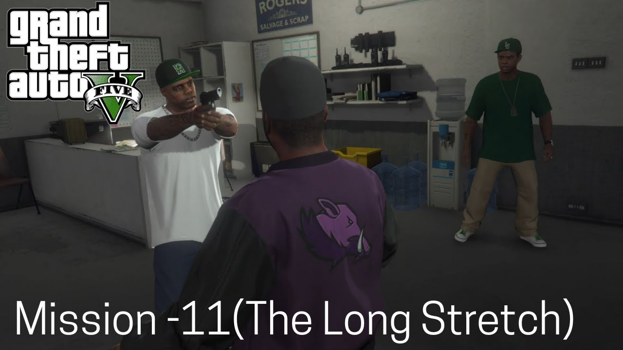 GTA 5 Mission 11 - The Long Stretch: Gang Wars and High Stakes! - YouTube