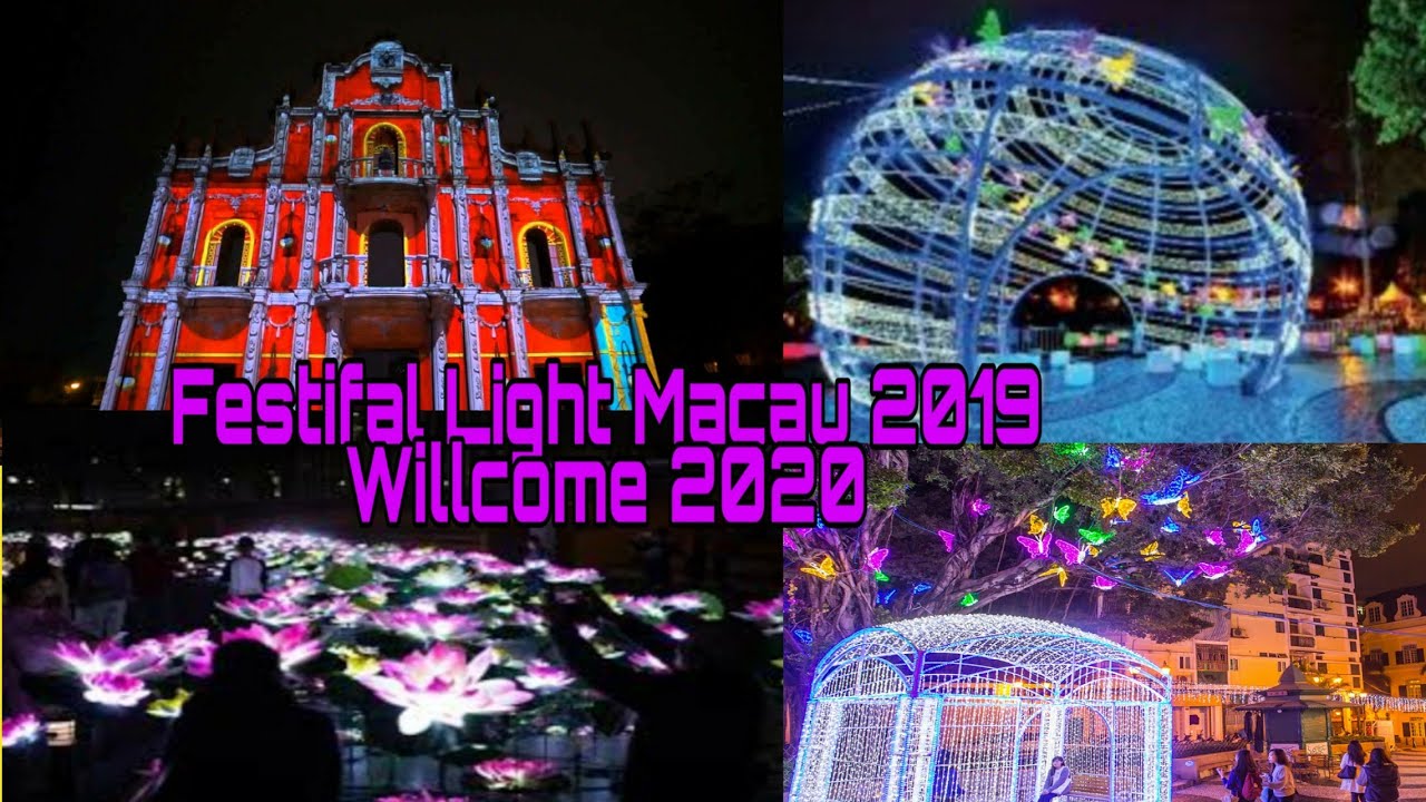 Merry christmas & Happy New Year 2020 Macau Festifal Lights - YouTube