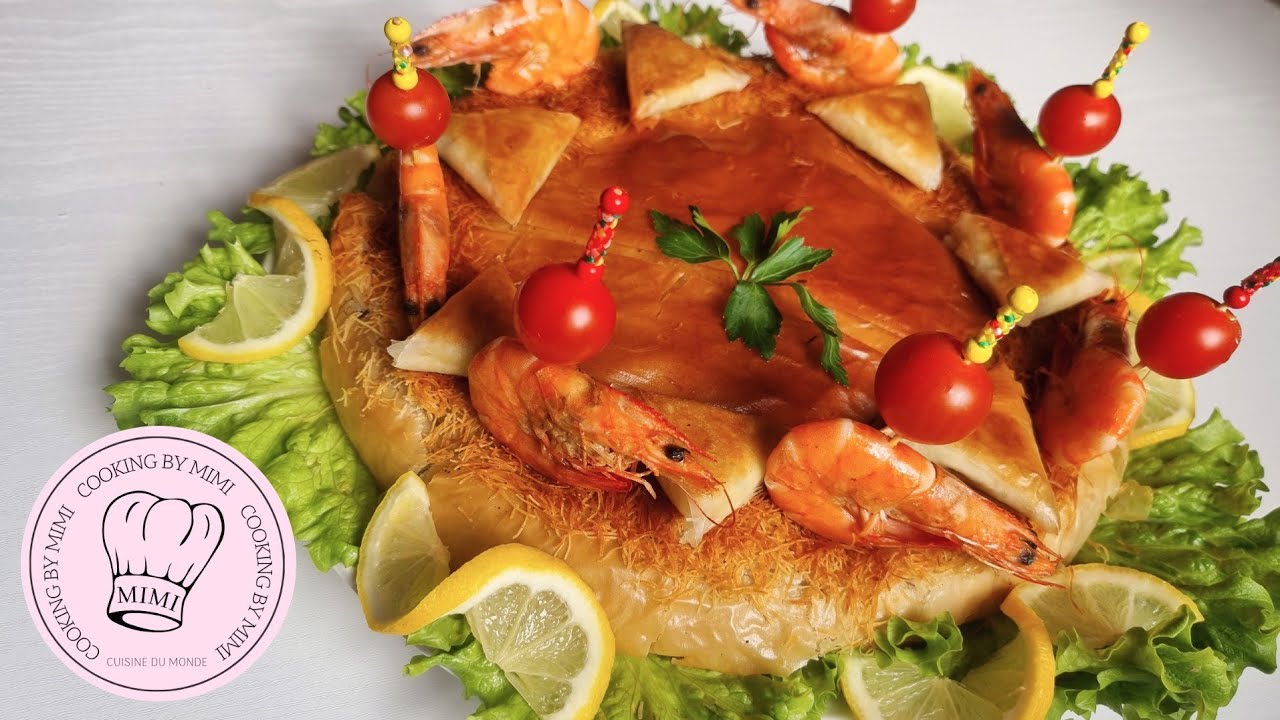 Recette facile de la pastilla au poisson et fruits de mer avec pâte ...