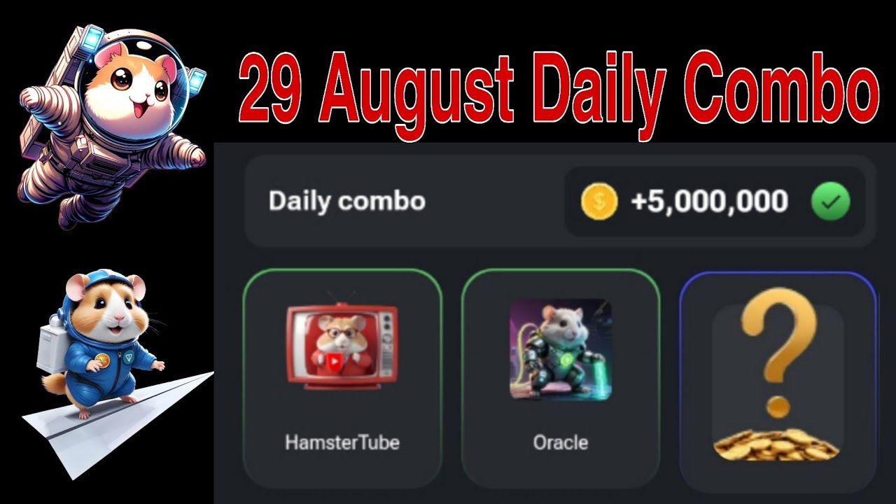 29 August Hamster Kombat Daily Combo Cards Today | Hamster Combat - YouTube