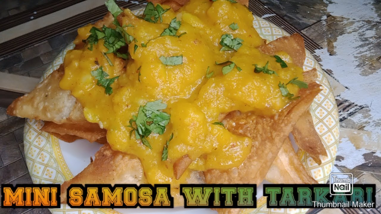 Crispy mini samosa or aalo tarkari |mini samosa with aalo chutney ...