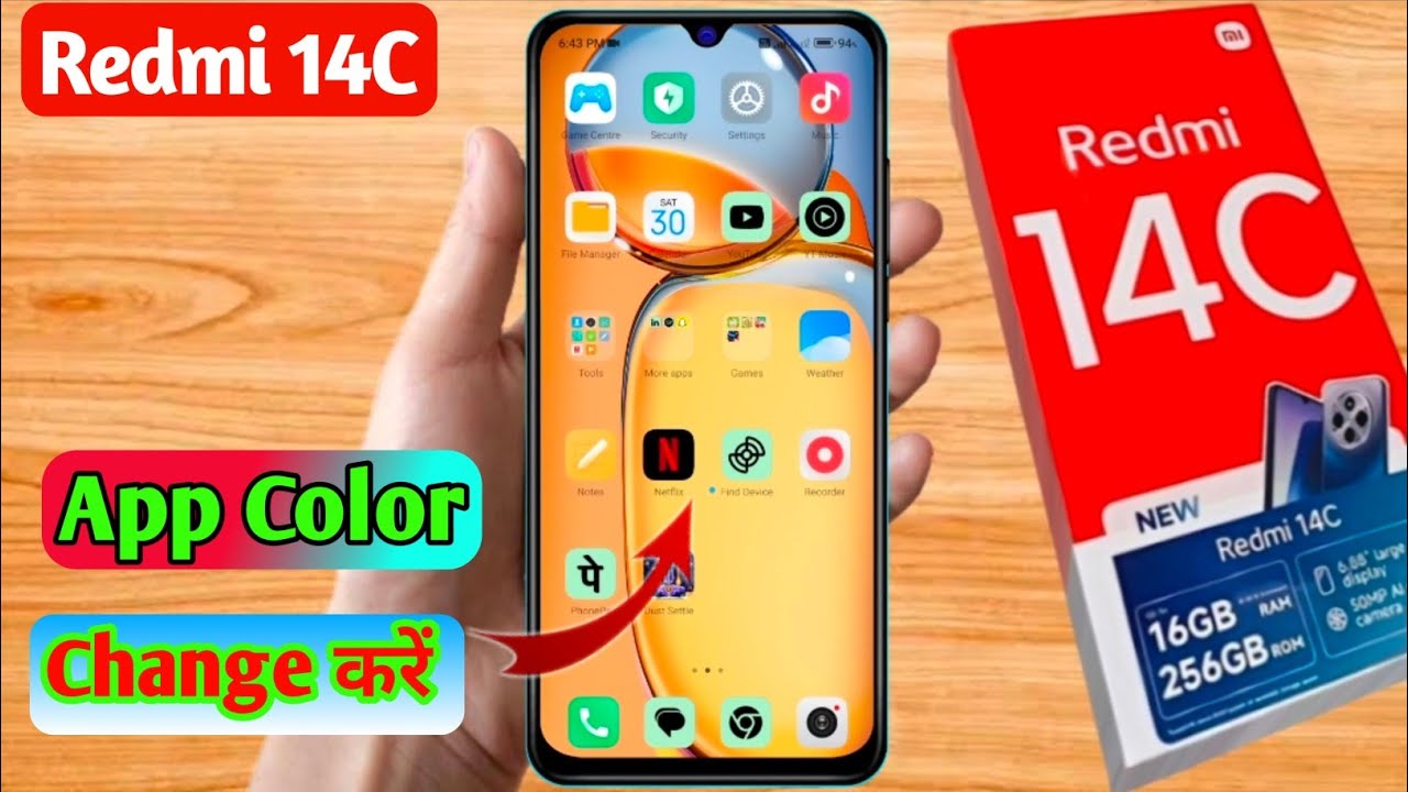 redmi 14c 5g color settings, redmi 14c 5g me color change kaise kare ...