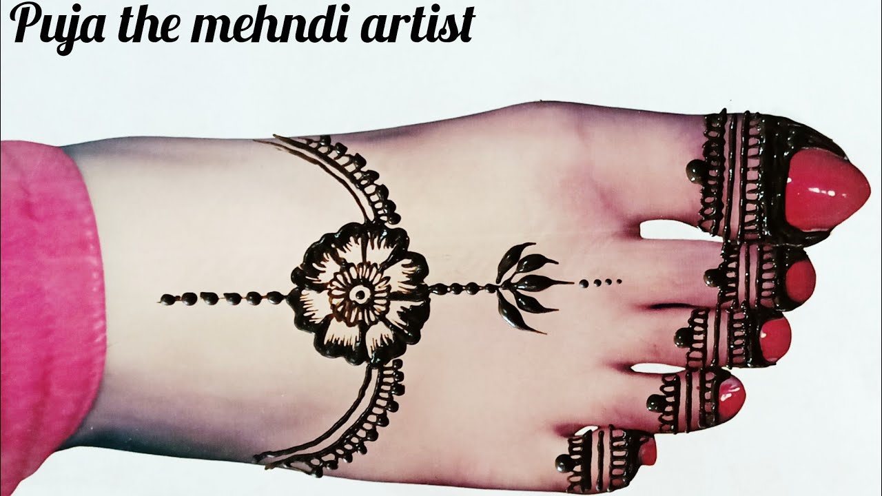Easy Leg mehndi design/pairon ki mehandi/pair ka mehandi design/pair ki ...