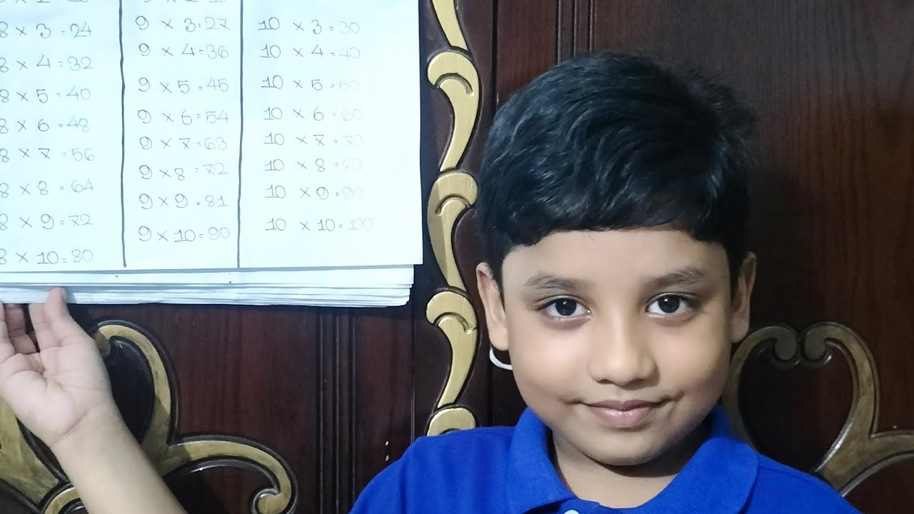 Times table from 2 to 10| By Hasan| Facebook page : Saima Hasan ...