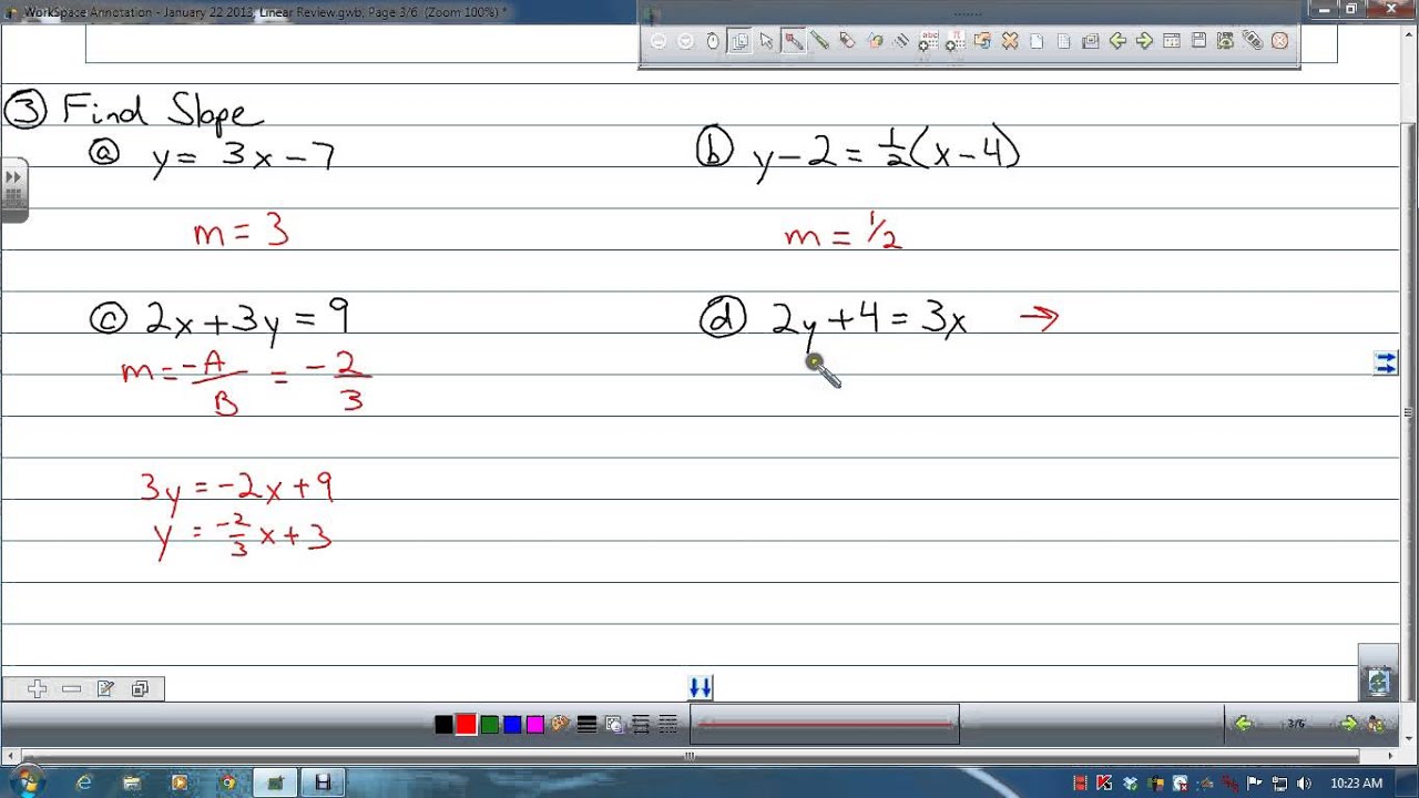 College Algebra: Slope & Equations of Lines Review - YouTube