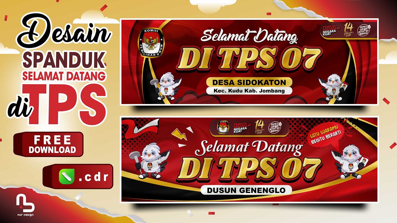 Desain Spanduk Selamat Datang Di TPS (Free CDR) #nurdesigns - YouTube