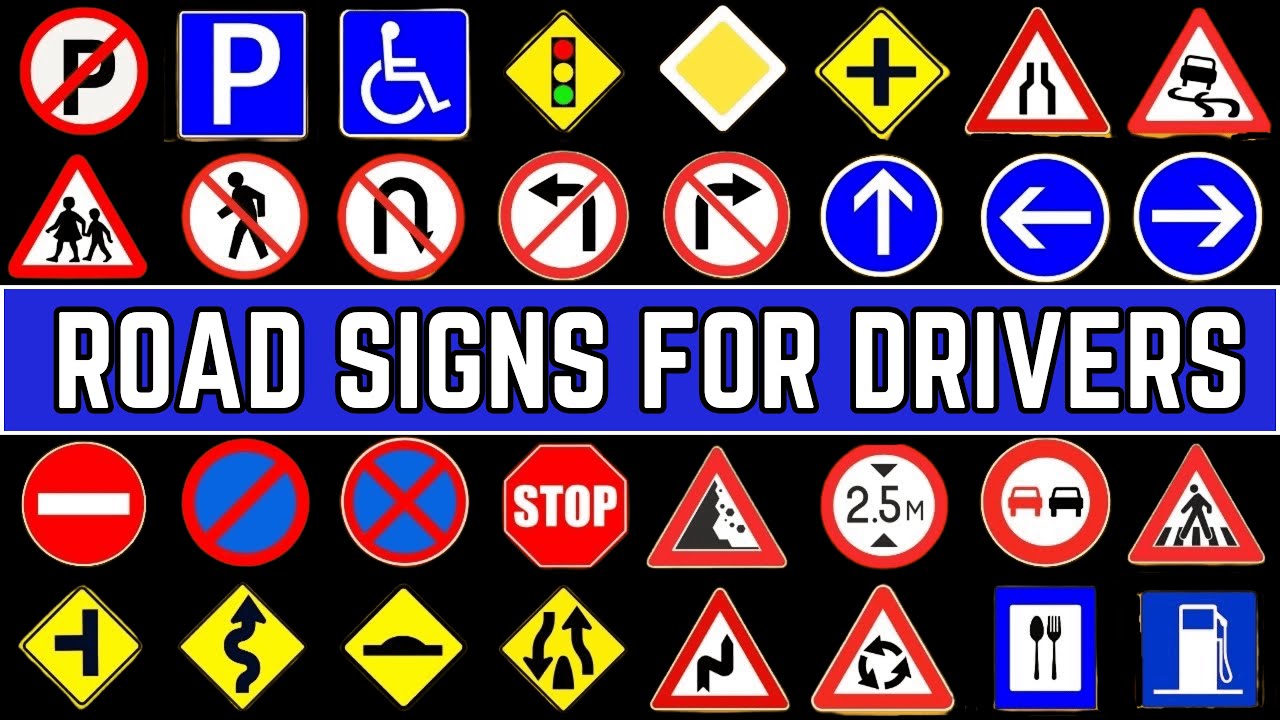 Learn Traffic Signs in English | Road Signs Vocabulary for Drivers ...