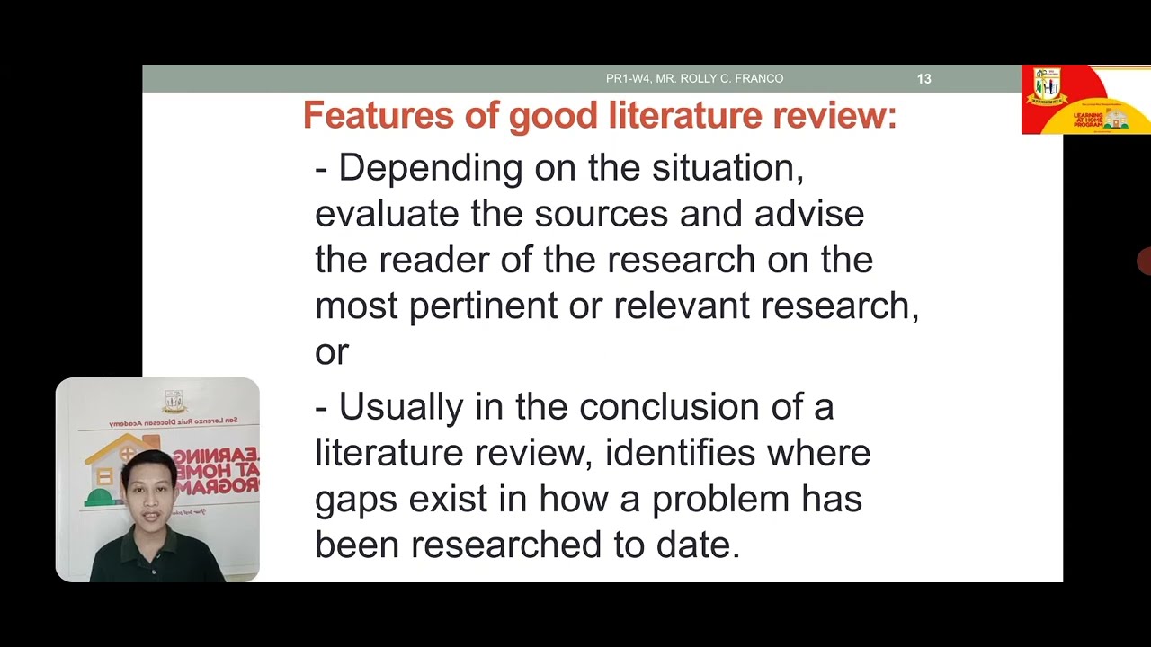 Criteria in Selecting and Synthesizing the Related Literature (Research ...