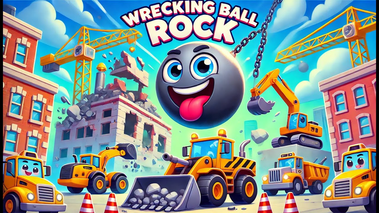 Wrecking Ball Rock | Construction Song for Kids | Nursery Rhymes - YouTube