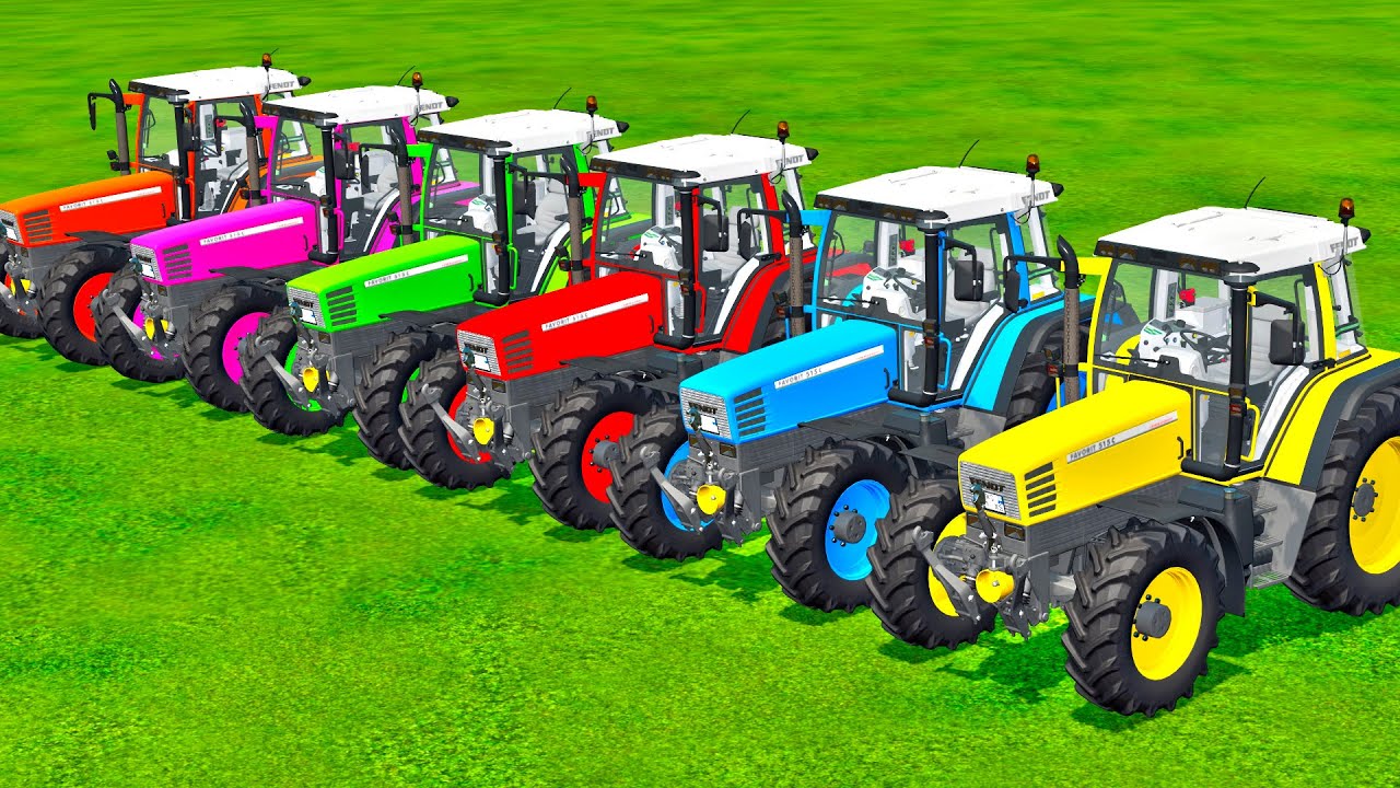 TRACTORS OF COLORS ! FENDT TRACTORS TRANSPORTING WITH TRUCKS Farming ...