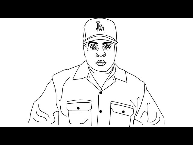 Ice Cube Rap Coloring Page