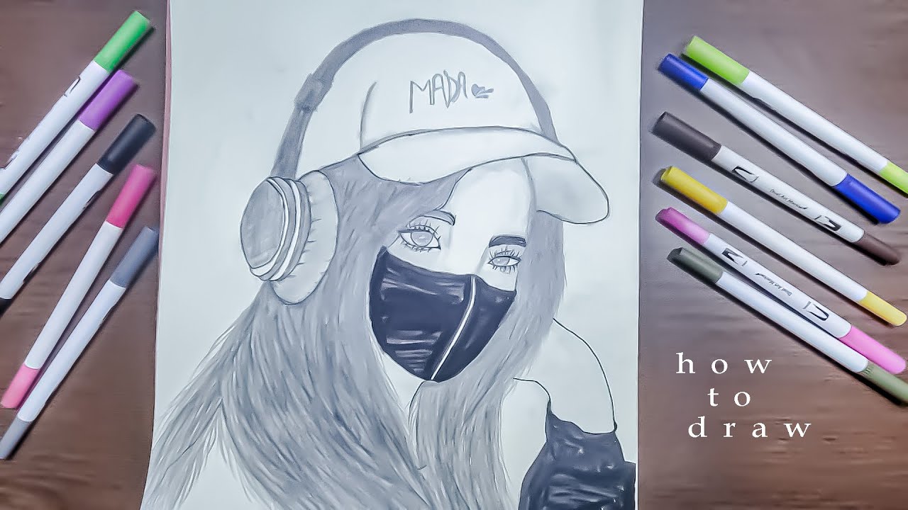 how to gril drawing, esey drawing,drawing - YouTube