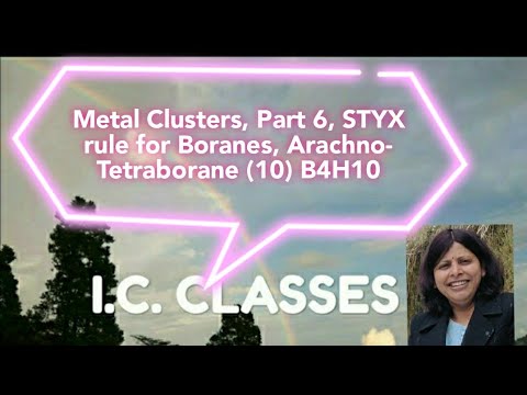 Metal Clusters, Part 6, STYX rule for Boranes, Arachno- Tetraborane (10 ...