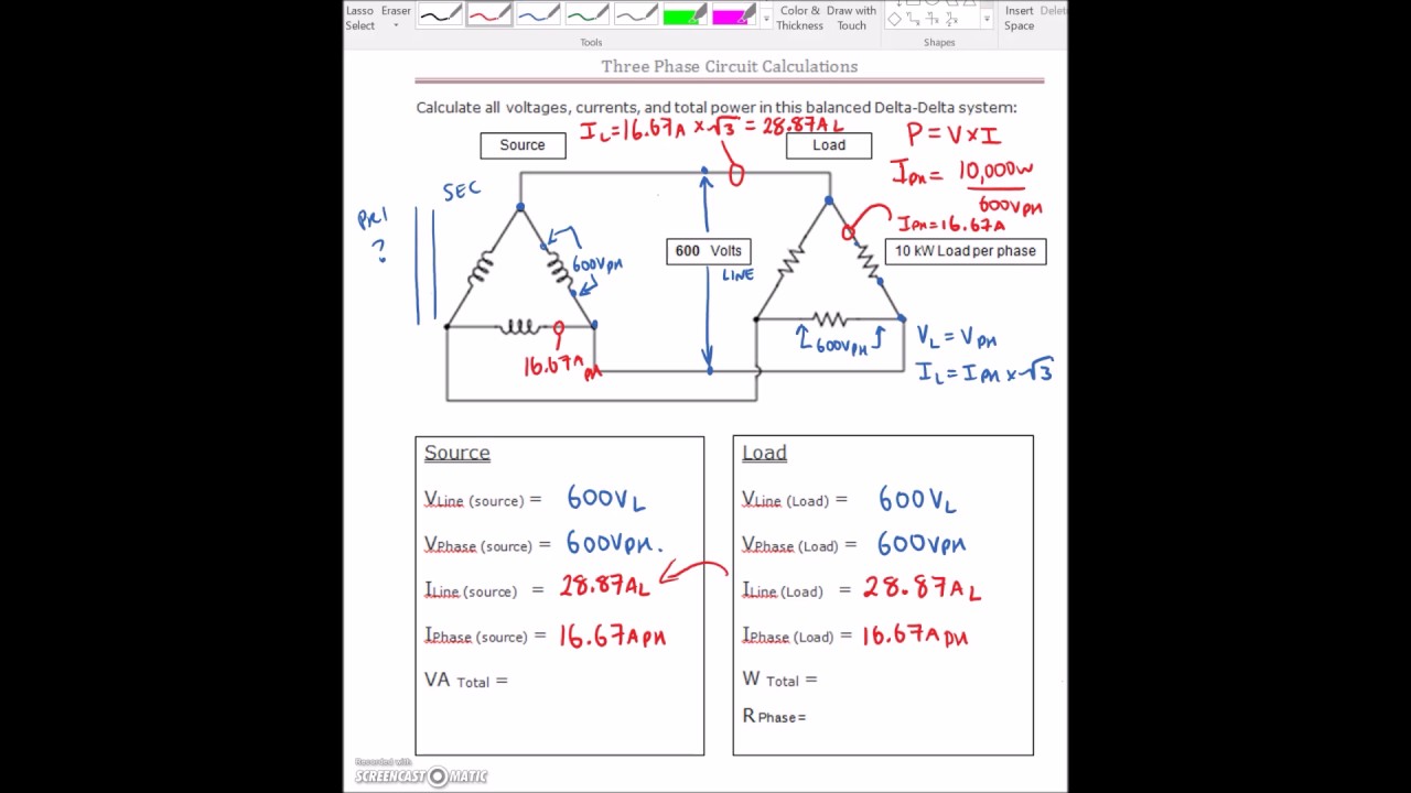 3 Phase Calculation 5 Delta Source Delta Load YouTube 3-phase-calculation-5-delta-source-delta-load-youtube