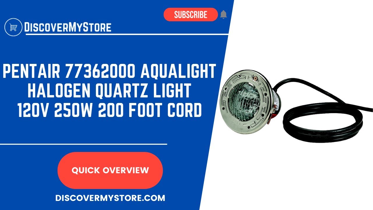 Pentair 77362000 AquaLight Halogen Quartz Light 120 Volt 250 Watt 200 ...