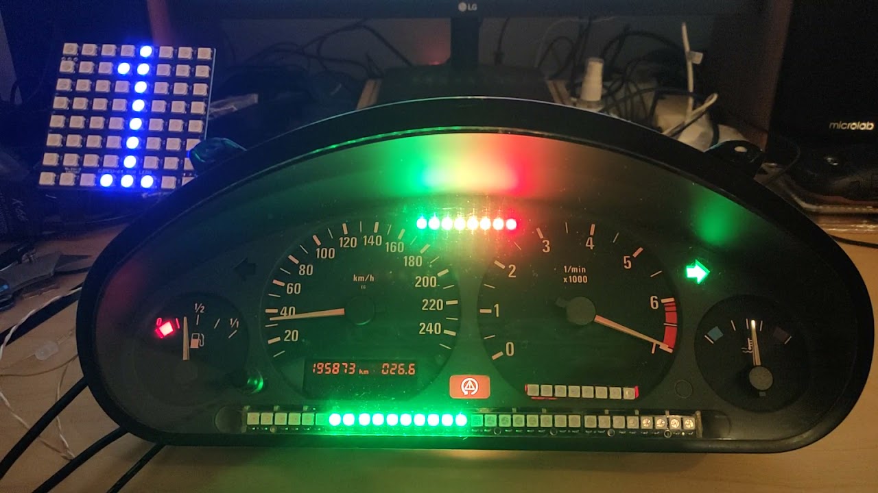 Simhub BMW e36 Led test - YouTube