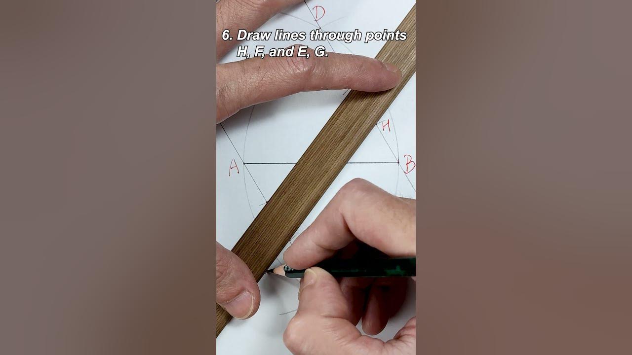 How to trisect a line? Using an Unmarked Ruler and Compass, Method 4 #shorts - YouTube