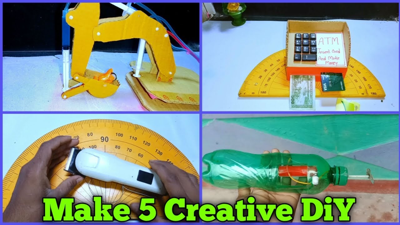 Make 5 Creative DiY | How To Make Excavator wit Cardboard | How To Make ...