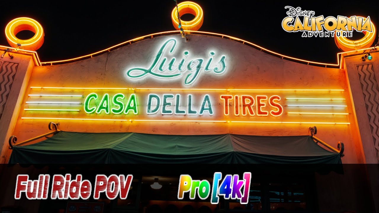 Luigi's Rollickin Roadsters - Full Ride POV 4k - Disney California ...
