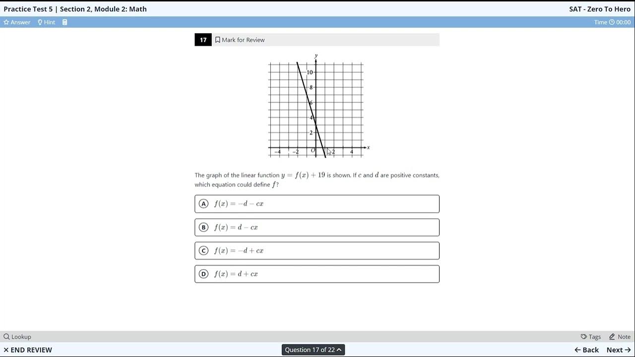 Chữa bài Digital SAT - Practice Test 5 | Math | Module 2 | SAT - Zero ...