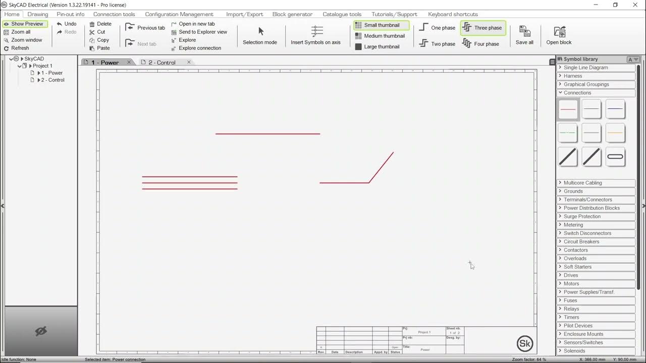 SkyCAD Electrical - Inserting connections - YouTube