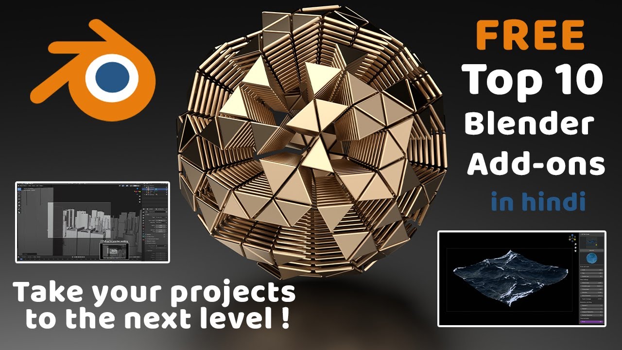 Top 10 Blender 3D Free add-ons for VFX in Hindi 2023 - YouTube