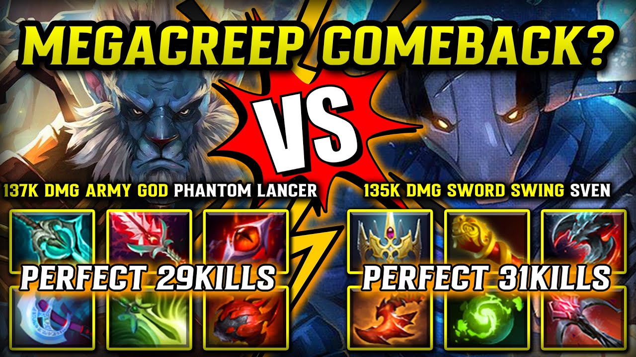 EPIC MEGACREEP COMEBACK? Between 137K Damage Army God Phantom Lancer Vs ...