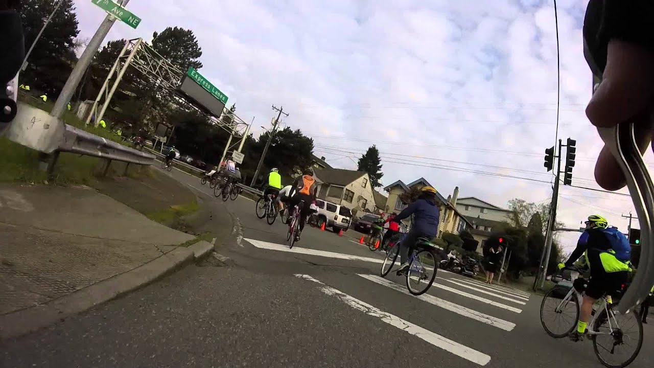 20160403 seattle emerald city bike ride bridge and express lanes - YouTube