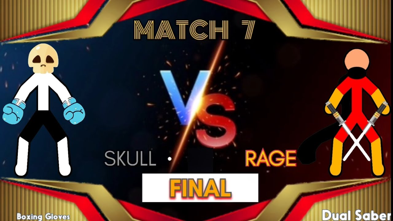 stick man TOURNAMENT skull vs rage finals #akrtg - YouTube
